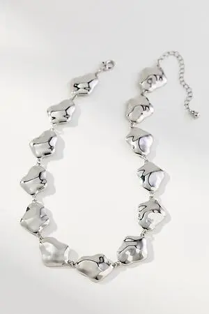 Anthropologie Mod Chunky Necklace - Silver
