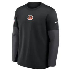 Nike Cincinnati Bengals Sideline Coach Therma-fit Nfl Long-sleeve T-shirt - Black