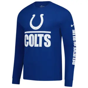 Nike Indianapolis Colts Split Local Nfl Long-sleeve T-shirt - Blue