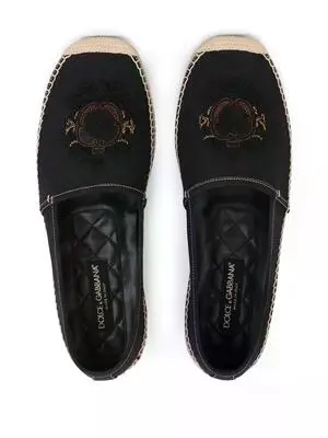 Dolce & Gabbana Embroidered Canvas Espadrilles
