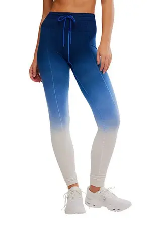 Free People Take Flight Leggings - Deep Blue Faded Comb