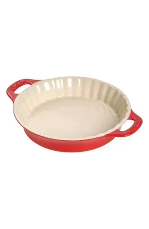 STAUB Ceramic 9-inch Pie Dish Cherry