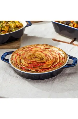 STAUB Ceramic 9-inch Pie Dish - Dark Blue
