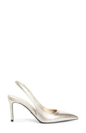 Prada Saffiano Leather Slingback Pump - Pirite