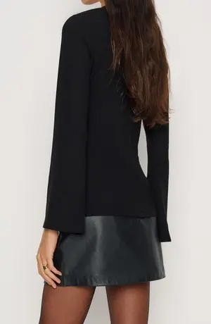 REFORMATION Verne Button Front Knit Top