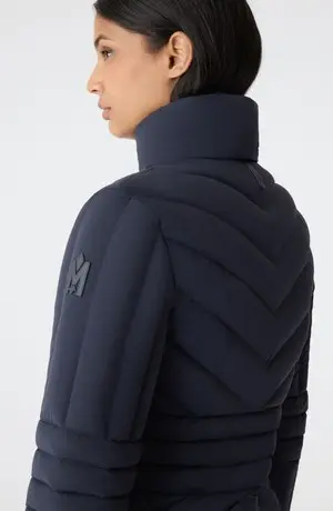 Mackage Nadia Hooded Quilted Down Jacket - Navy