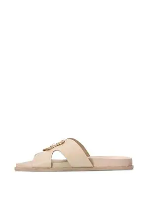 KOTRIS SANDALS Embellished Leather Sandals - Neutrals