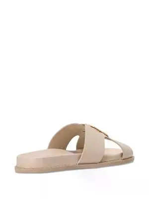 KOTRIS SANDALS Embellished Leather Sandals - Neutrals