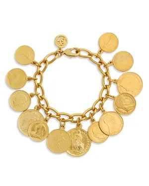 BEN-AMUN Coin Charm Bracelet - Gold
