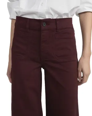 FRAME Le Slim High Rise Palazzo Jeans - Cabernet