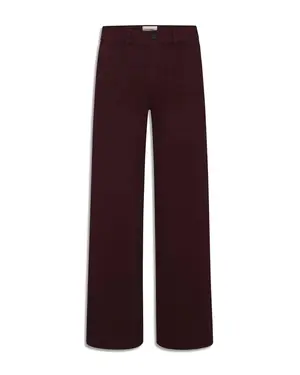 FRAME Le Slim High Rise Palazzo Jeans - Cabernet
