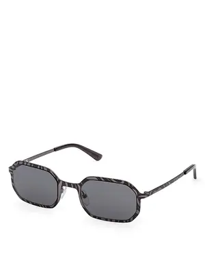 Emilio Pucci 52mm Geometric Sunglasses - Black/smoke