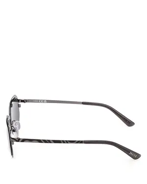 Emilio Pucci 52mm Geometric Sunglasses - Black/smoke