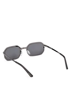 Emilio Pucci 52mm Geometric Sunglasses - Black/smoke