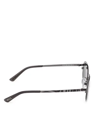 Emilio Pucci 52mm Geometric Sunglasses - Black/smoke