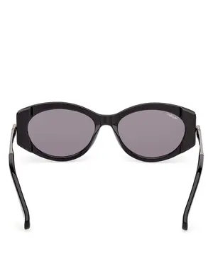 Max Mara Oval Sunglasses 54mm - Black/smoke
