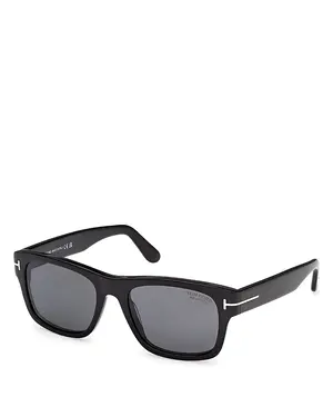 TOM FORD Smith Rectangular Sunglasses - Black/smoke