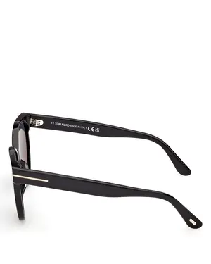 TOM FORD Tallulah Round Sunglasses 56mm - Black/smoke