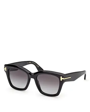 TOM FORD Butterfly Sunglasses, 53mm - Black/smoke