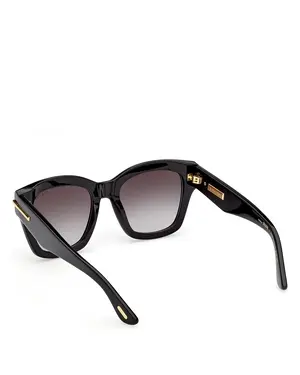 TOM FORD Butterfly Sunglasses, 53mm - Black/smoke