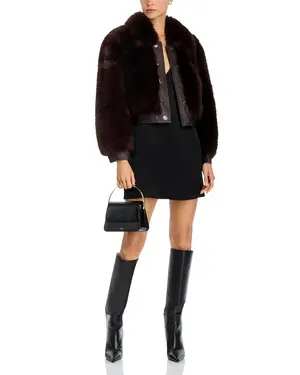 L'Agence Claira Faux Fur Jacket