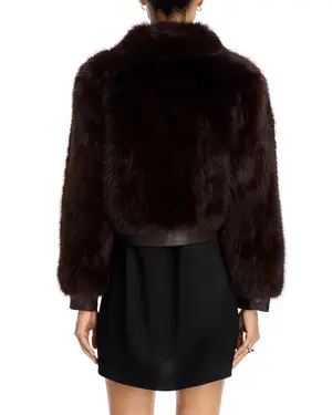 L'Agence Claira Faux Fur Jacket