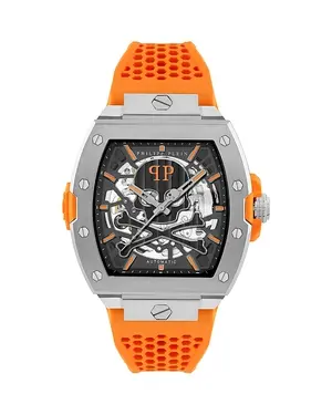 Philipp Plein The $keleton Limited Edition Watch - Silver/orange
