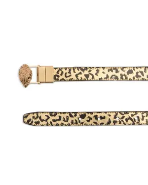 Kurt Geiger Reversible Leopard Leather Belt