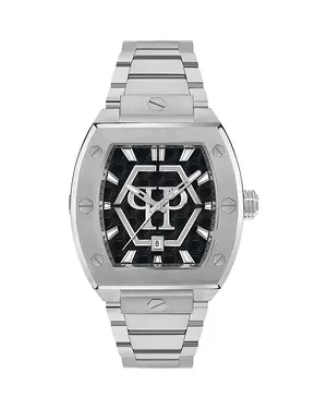 Philipp Plein The Hexagon Phantom Bracelet Watch, 44mm - Black/silver