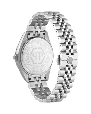 Philipp Plein Date Superlative 41mm Crystal Watch - Silver/silver