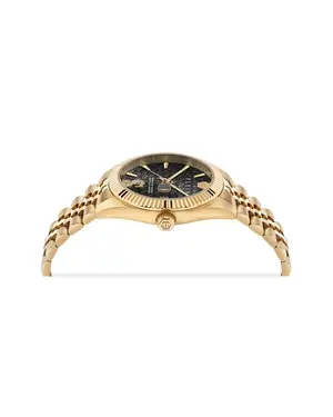Philipp Plein Date Superlative Crystal Watch - Black/gold