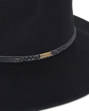 Barbour Tack Wool Fedora Hat - Black
