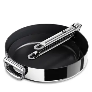 JOSEPH JOSEPH Space Steel Two Piece Ceramic Non-stick Fry Pan Set With Folding Handles