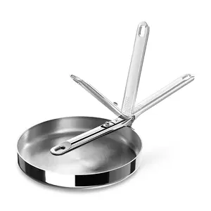 JOSEPH JOSEPH Space Steel 9.5 Stainless Steel Frying Pan With Folding Handle - Silver
