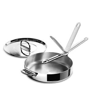 JOSEPH JOSEPH Space Steel 3.8-quart Stainless Steel Saute Pan With Folding Handle - Silver