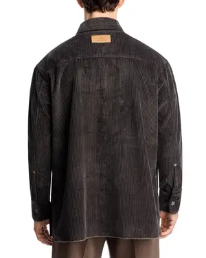 Ami Corduroy Overshirt - Anthracite Gray