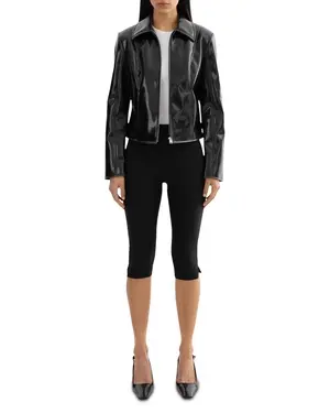 LAMARQUE Faux Leather Zip-up Jacket