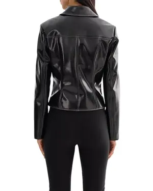 LAMARQUE Faux Leather Zip-up Jacket