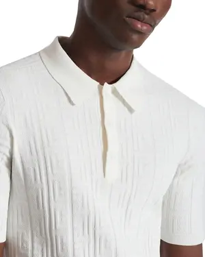 Balmain Geo Pattern Polo Shirt