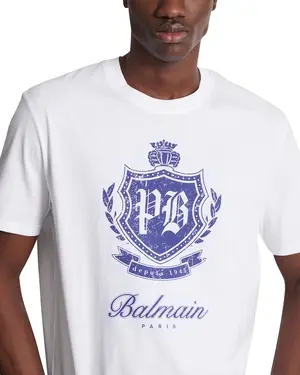 Balmain College Emblem Logo Graphic Tee