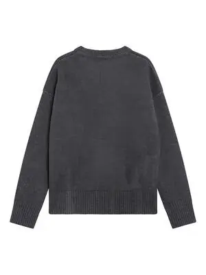 AMI Paris De Coeur Cotton Sweater - Grey