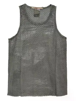CAROL CHRISTIAN POELL Perforated Leather Tank Top