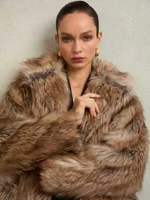 REISS Atelier Faux-fur Long Coat