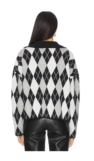 ALL THE WAYS Argyle Cropped Sweater