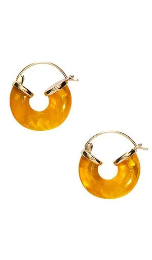 Anni Lu Petit Swell Hoop Earrings - Amber