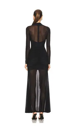Bardot Veria Wrap Mesh Maxi Dress