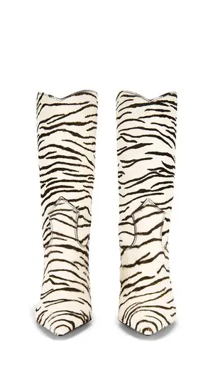 Paris Texas Lidia Western Boot 105 - White Zebra