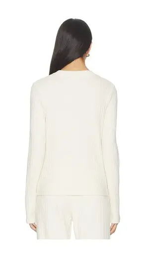 Donni. The Sweater Rib Cardigan - Creme