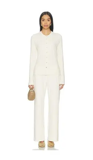Donni. The Sweater Rib Cardigan - Creme