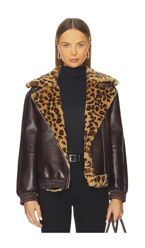 Blanknyc Faux Leather Jacket With Faux Fur